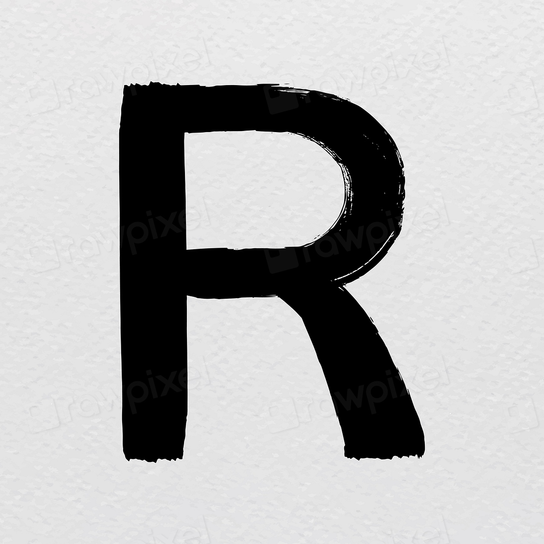 Letter R brush stroke typography | Premium Vector - rawpixel
