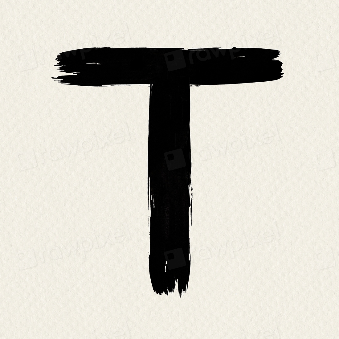 Letter T brush stroke handwritten | Premium PSD - rawpixel