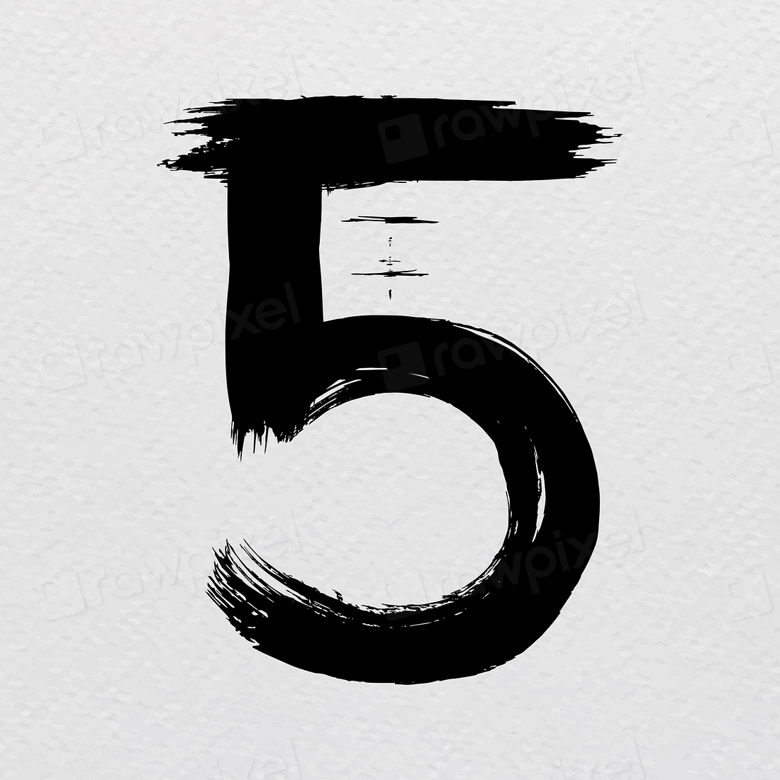 Number 5 grunge hand drawn | Premium Vector - rawpixel