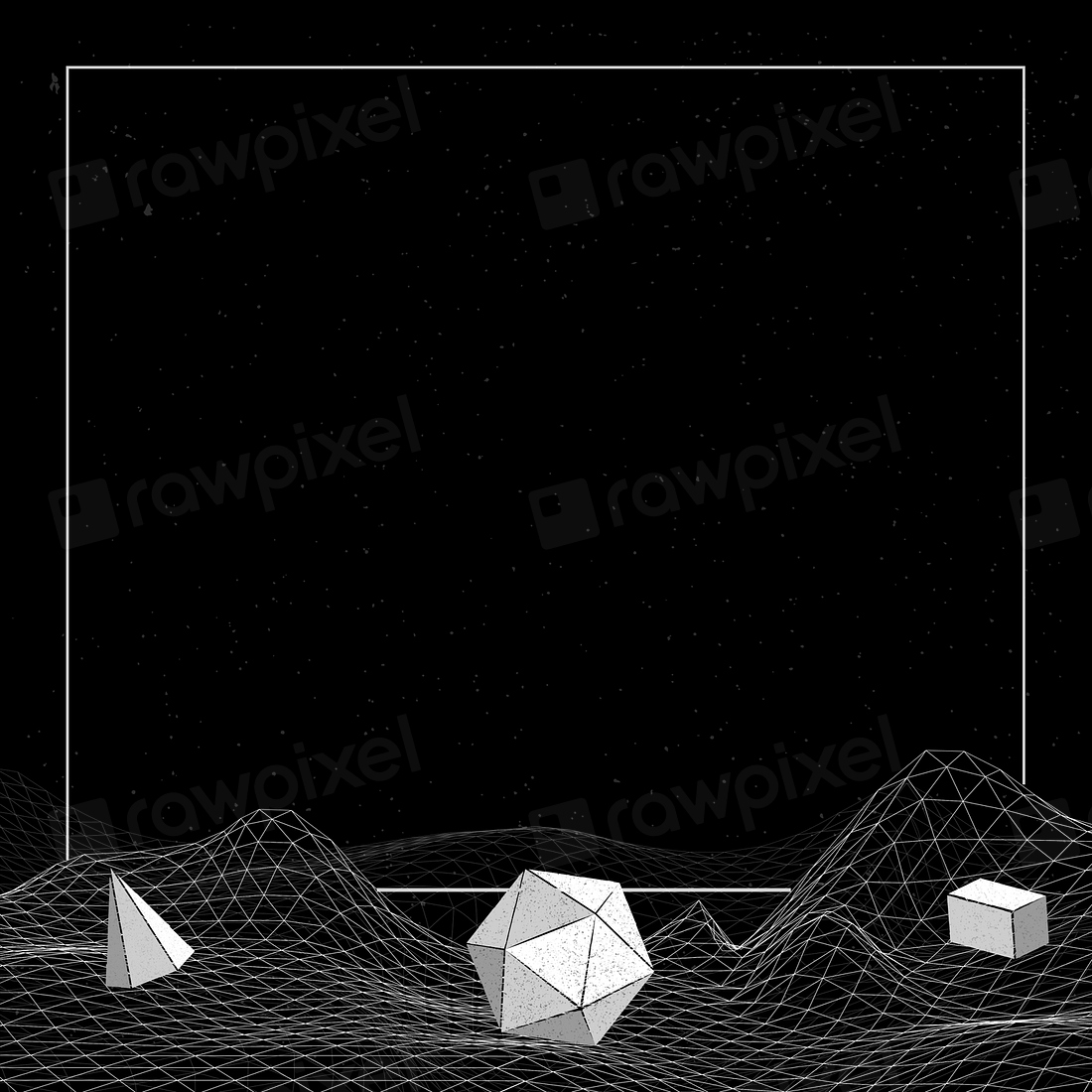 Gray geometric shapes wireframe wave | Premium Vector - rawpixel