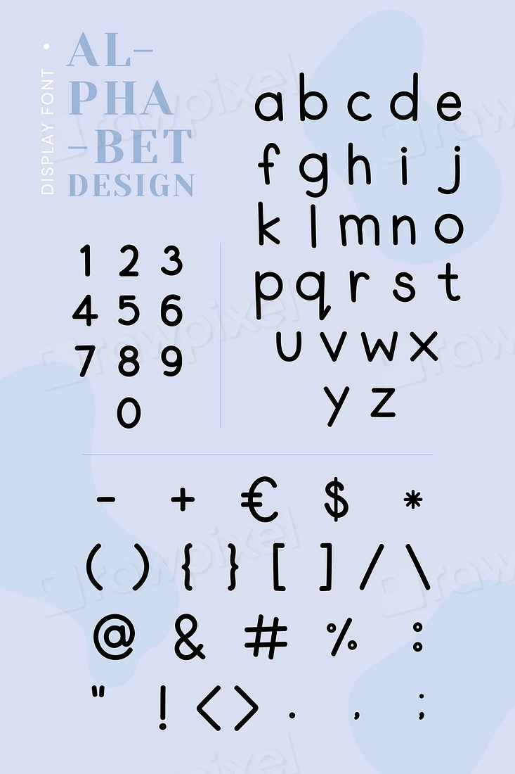 Styled alphabet and symbol set | Premium Vector - rawpixel