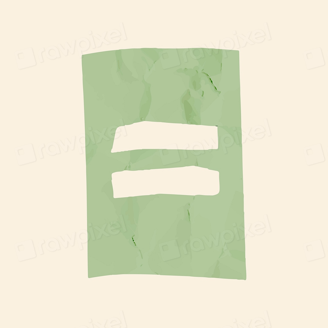 Green equal symbol paper cut | Premium Vector - rawpixel