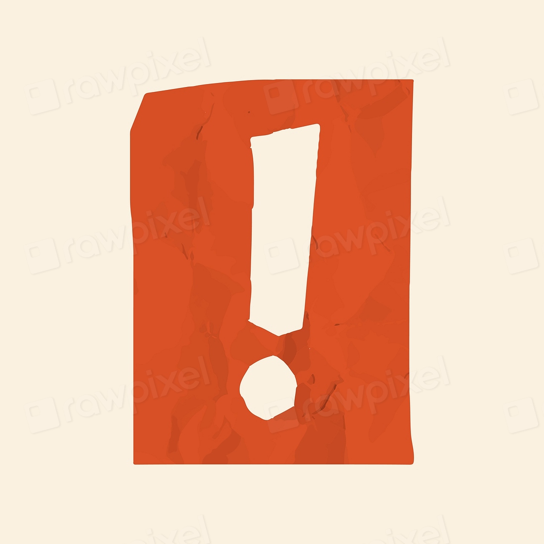 Exclamation mark paper cut symbol | Premium Vector - rawpixel