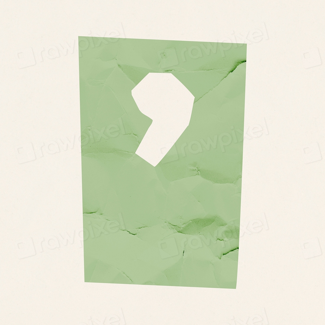 Green apostrophe sign paper cut | Premium PSD - rawpixel