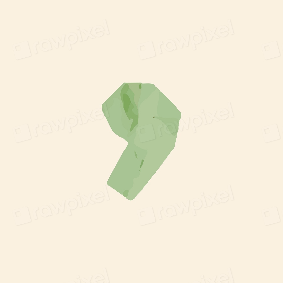 Green apostrophe sign paper cut | Premium Vector - rawpixel