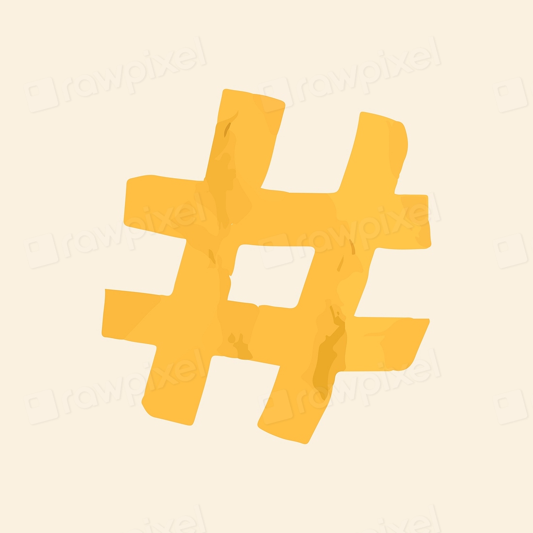 Hashtag symbol paper cut vector | Premium Vector - rawpixel