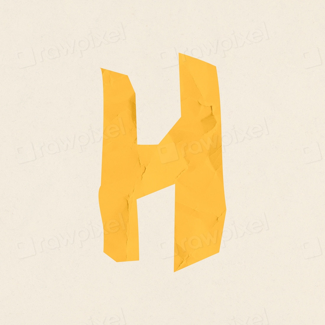 H letter paper cut alphabet | Premium PSD - rawpixel