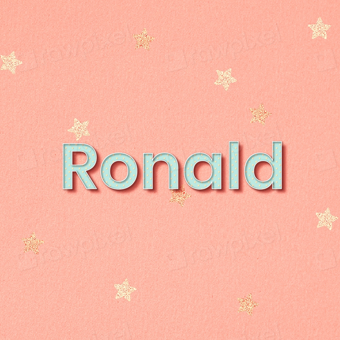 Ronald word art pastel typography | Premium Vector - rawpixel