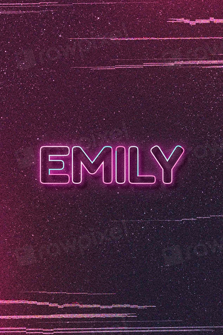 Emily word art vector neon | Free Photo - rawpixel