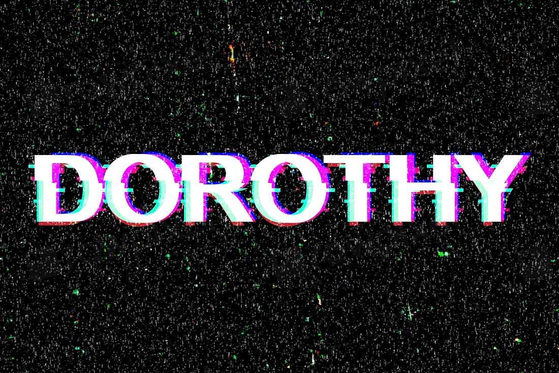 Dorothy name typography glitch effect | Free Photo - rawpixel