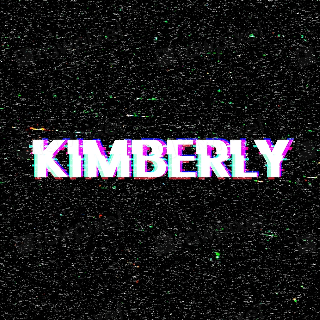 Kimberly name typography glitch effect | Free Photo - rawpixel
