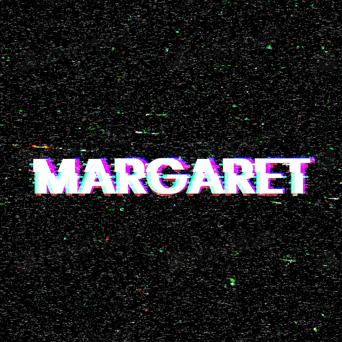 Margaret name typography glitch effect | Free Photo - rawpixel