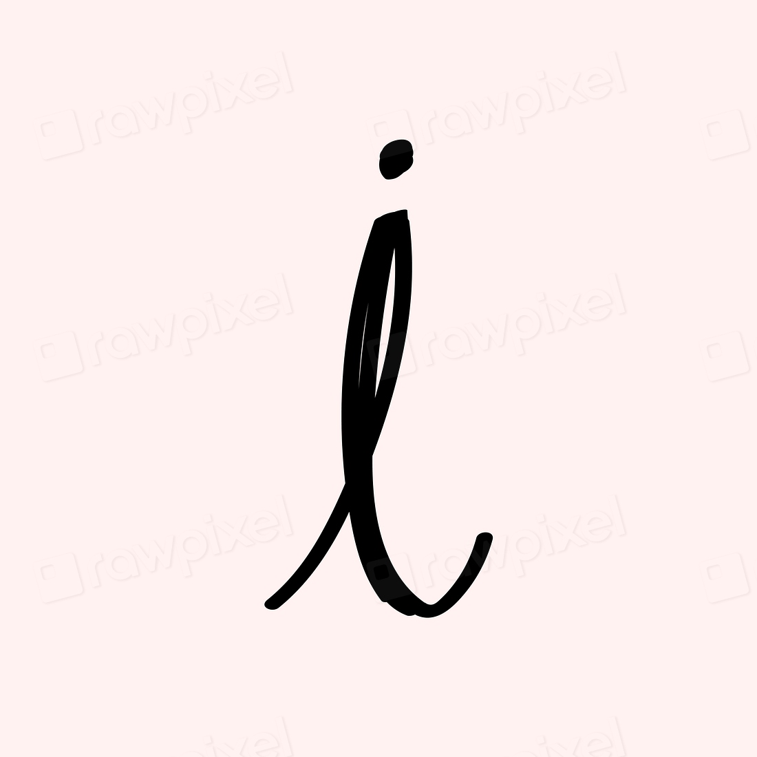 I letter doodle typography vector | Free Vector - rawpixel