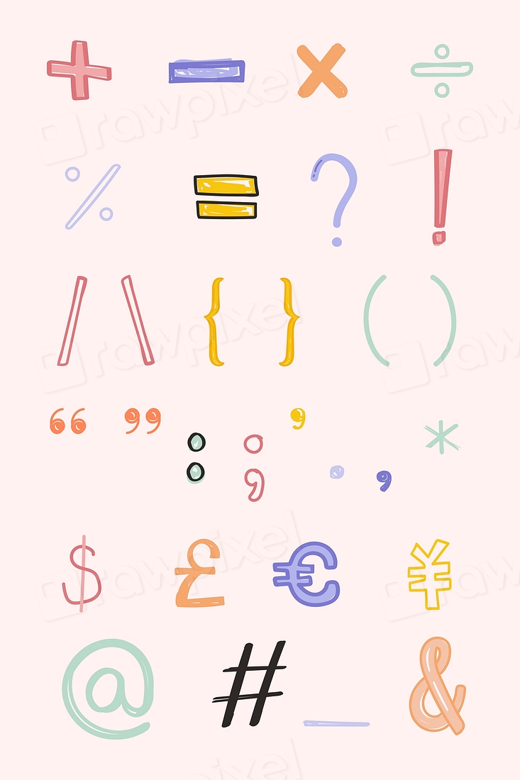 Symbols vector hand drawn doodle | Premium Vector - rawpixel