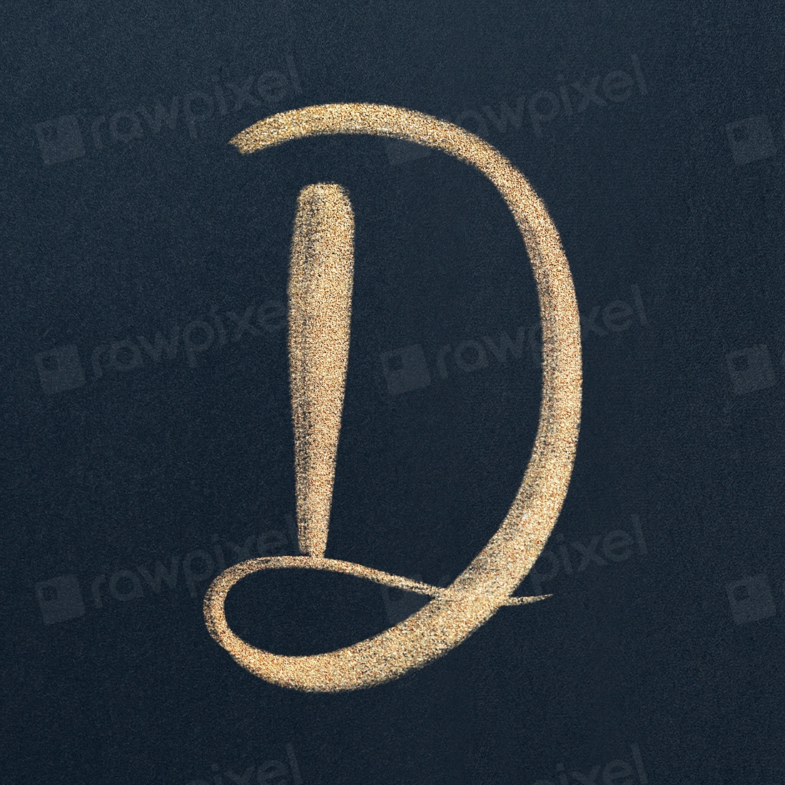 Letter D cursive typography psd | Premium PSD - rawpixel