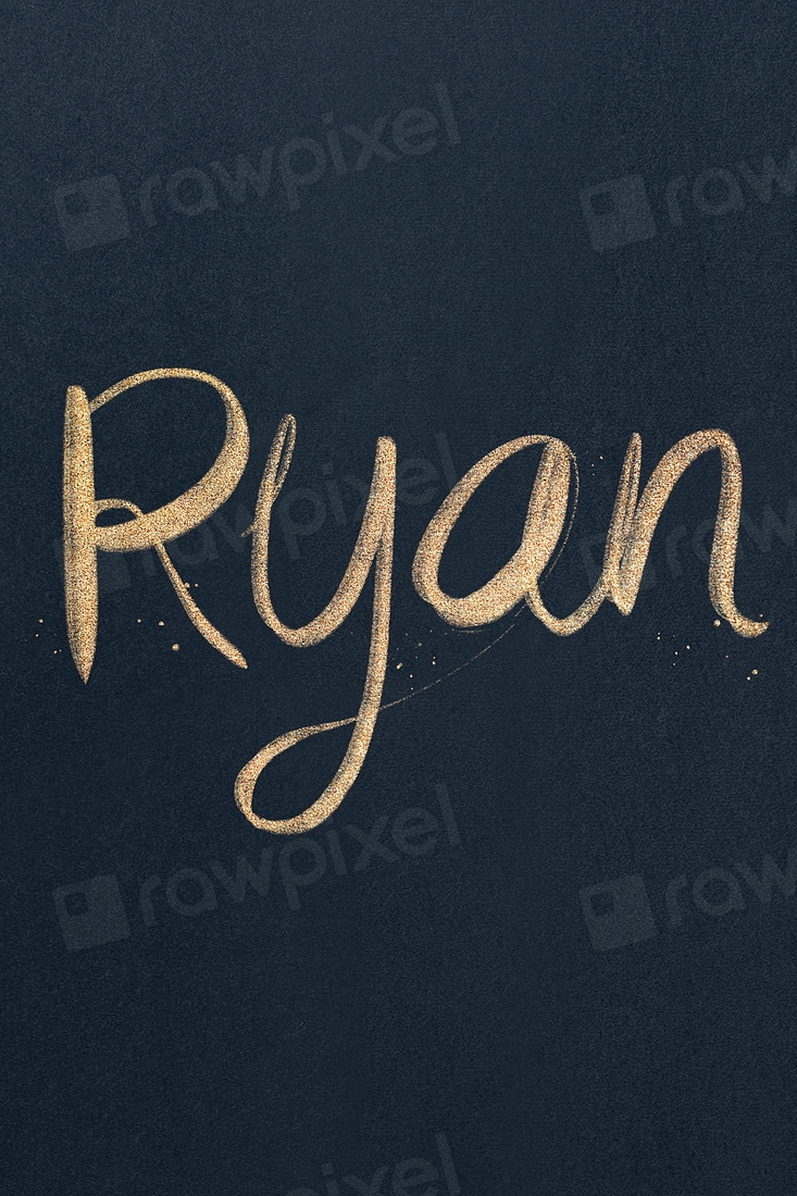 Ryan sparkling gold font psd | Premium PSD - rawpixel