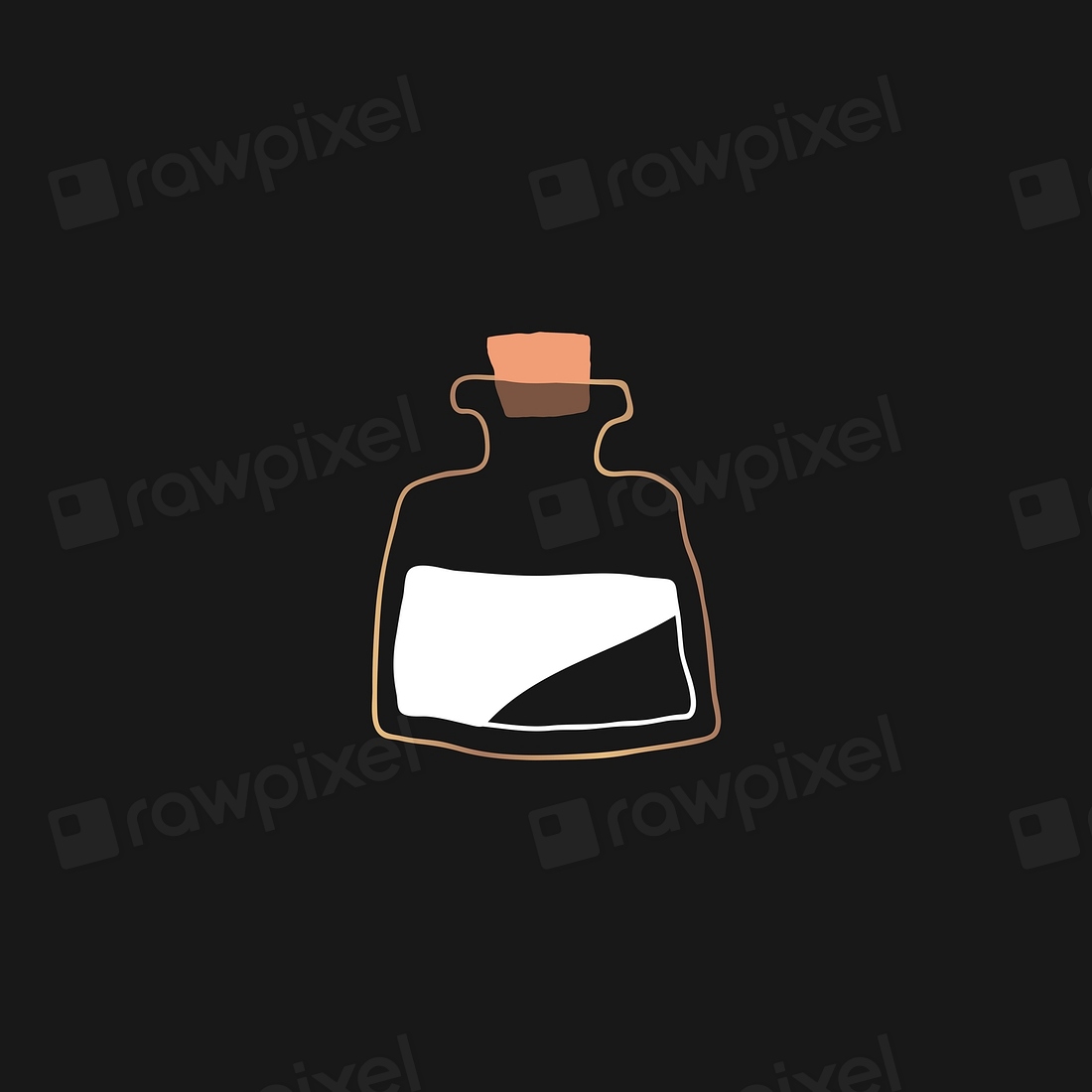 Alchemy ink bottle symbol psd | Premium PSD - rawpixel