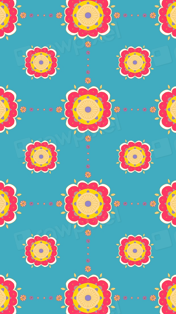 Indian vector rangoli pattern phone | Premium Vector - rawpixel