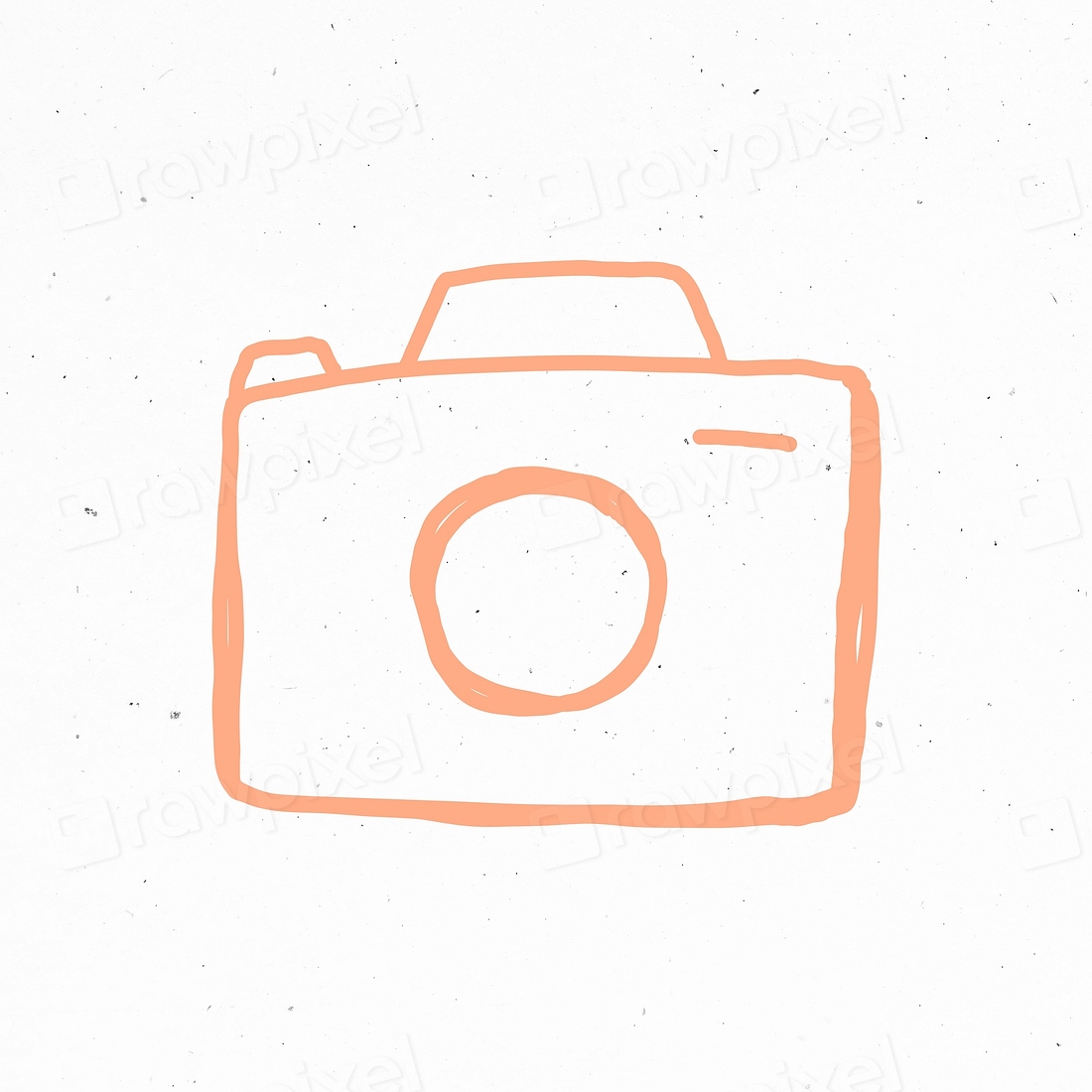 Pastel orange camera psd sticker | Premium PSD - rawpixel