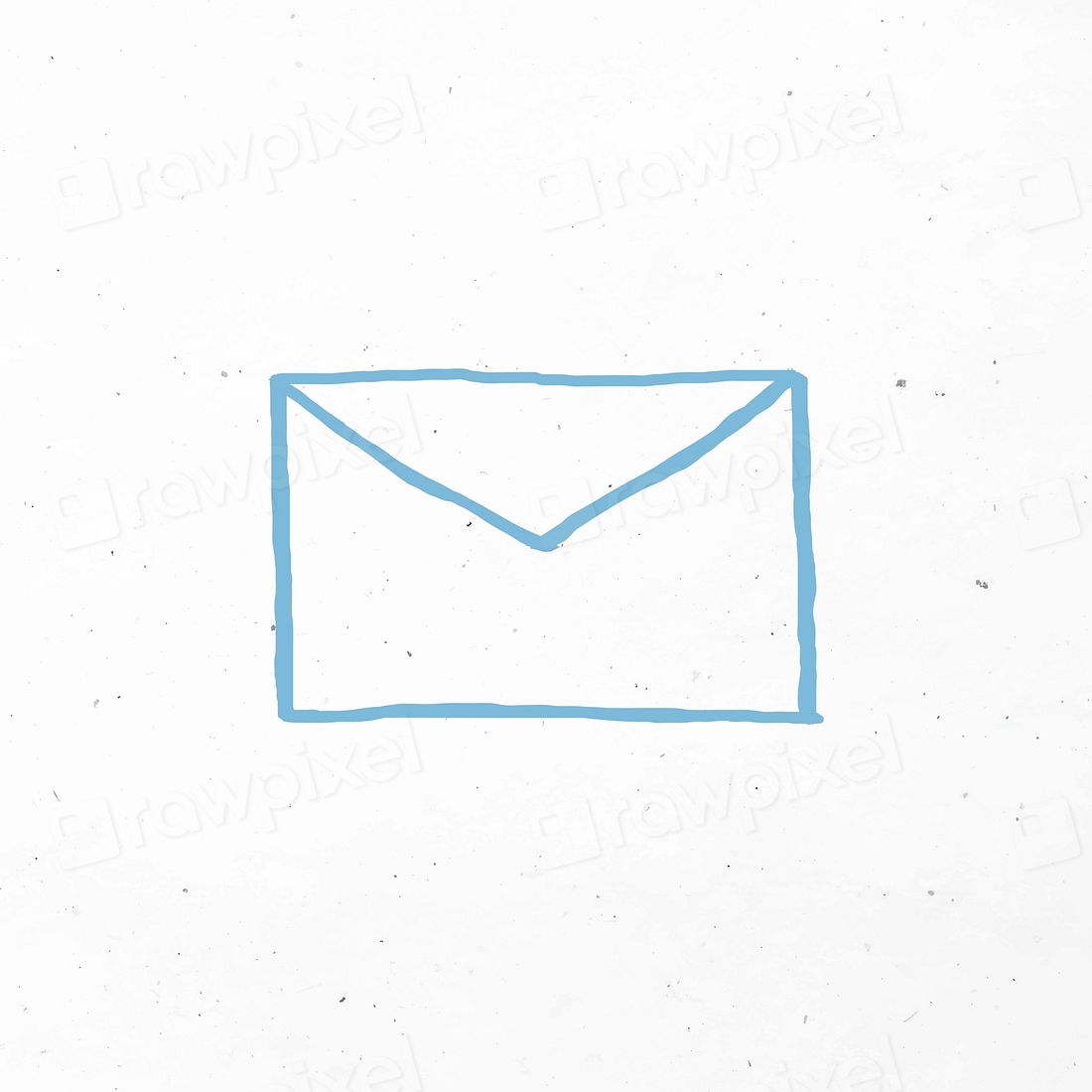 Blue hand drawn envelope icon | Free Photo - rawpixel