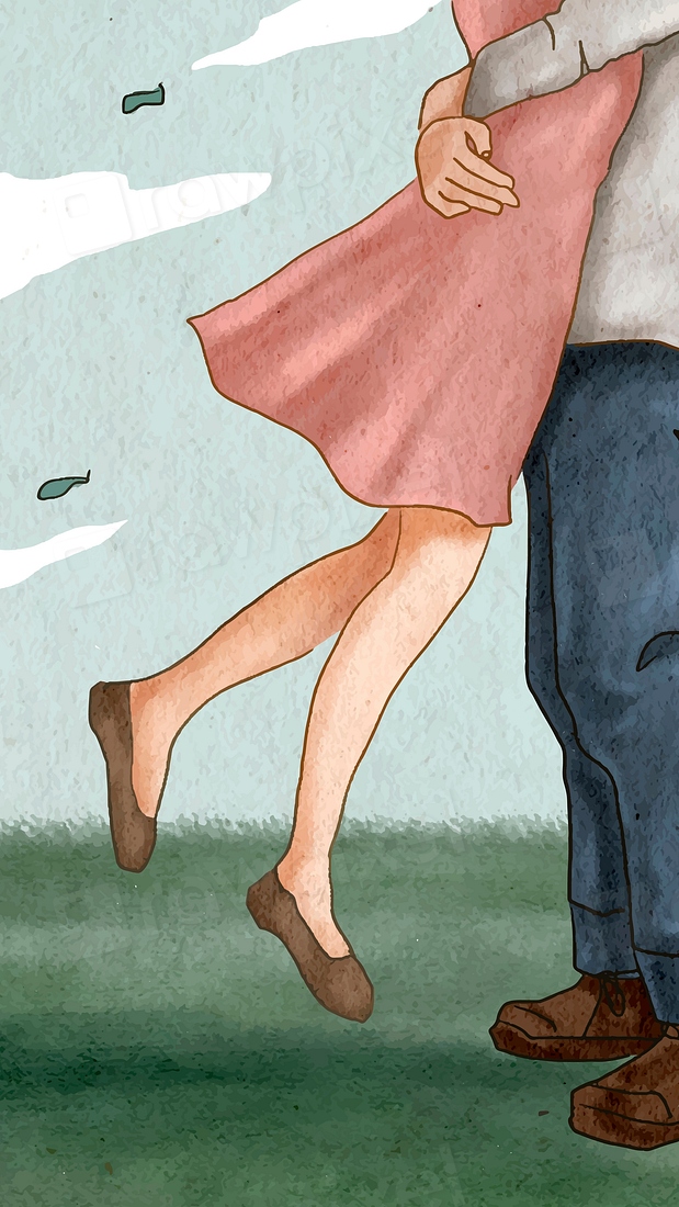 Couple jump hugging vector romantic | Premium Vector - rawpixel