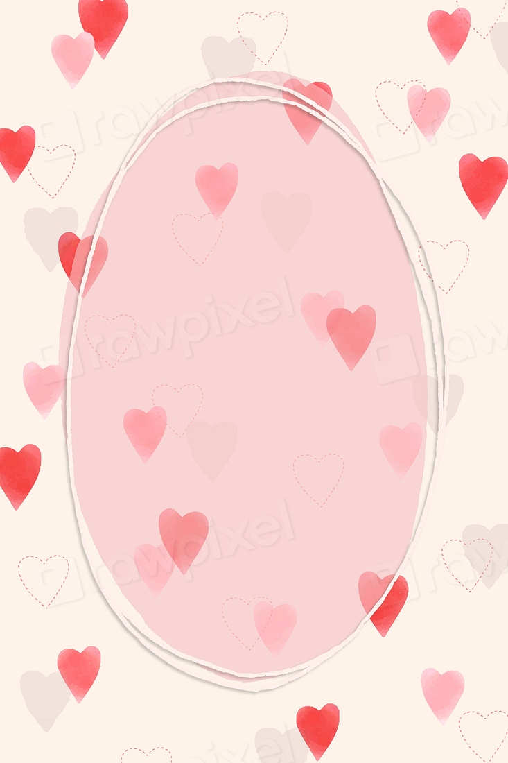 Cute heart decorated frame vector | Premium Vector - rawpixel