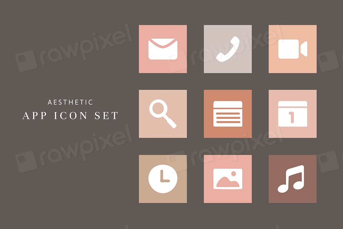 Simple flat app icons psd | Premium PSD - rawpixel