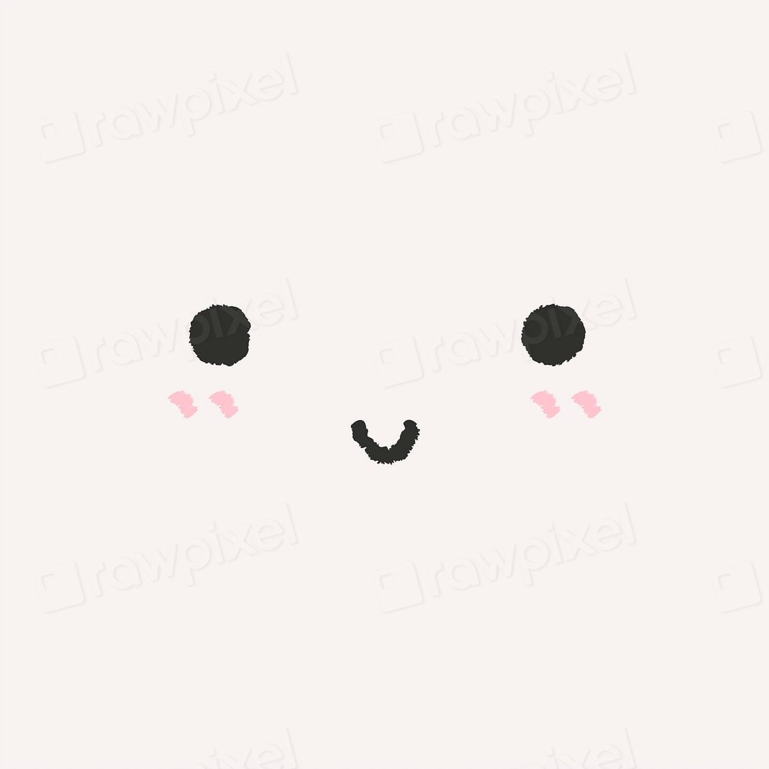 Cute emoticon smiling face doodle | Free Photo - rawpixel