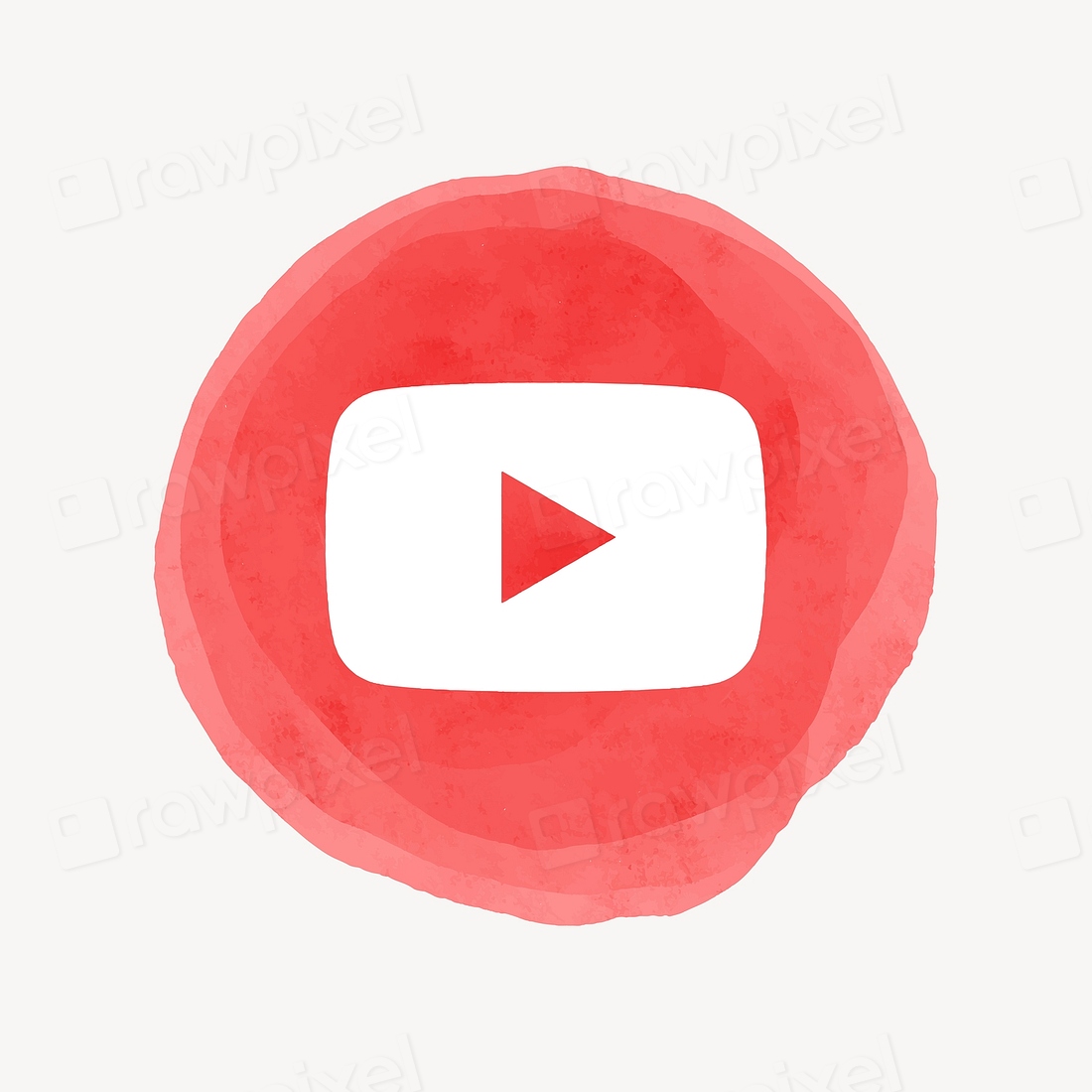 YouTube app icon watercolor graphic | Free Photo - rawpixel