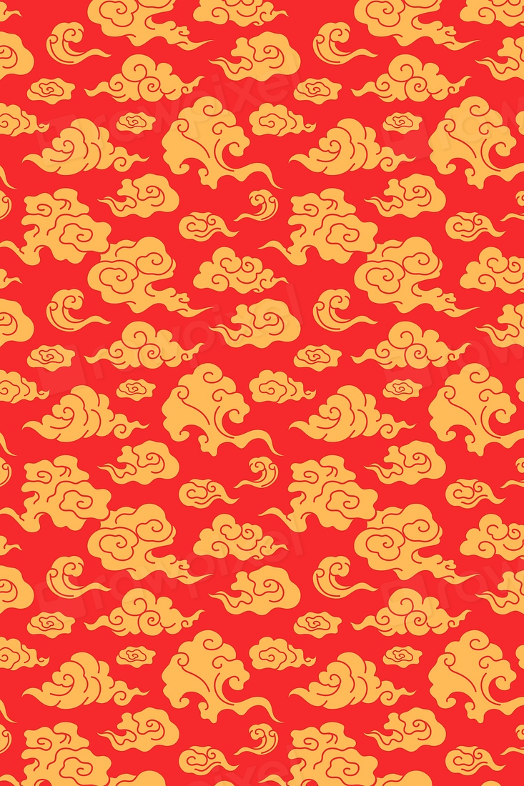Cloud phone background, red oriental | Free Photo - rawpixel