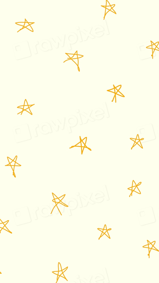 Star pattern iPhone wallpaper, yellow | Free Photo - rawpixel
