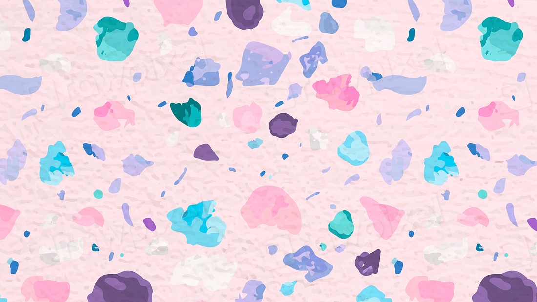 Aesthetic computer wallpaper, Terrazzo pattern, | Premium Vector - rawpixel