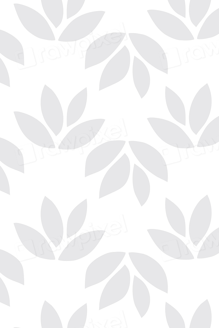 Light gray seamless leaf patterned | Premium Vector - rawpixel