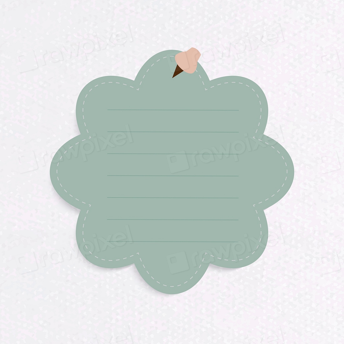 Blank flower shape notepaper set | Premium PSD - rawpixel