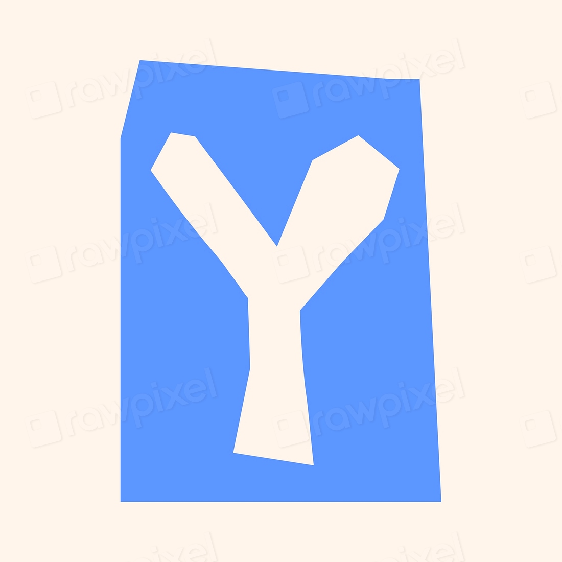 Y letter psd paper cut | Premium PSD - rawpixel