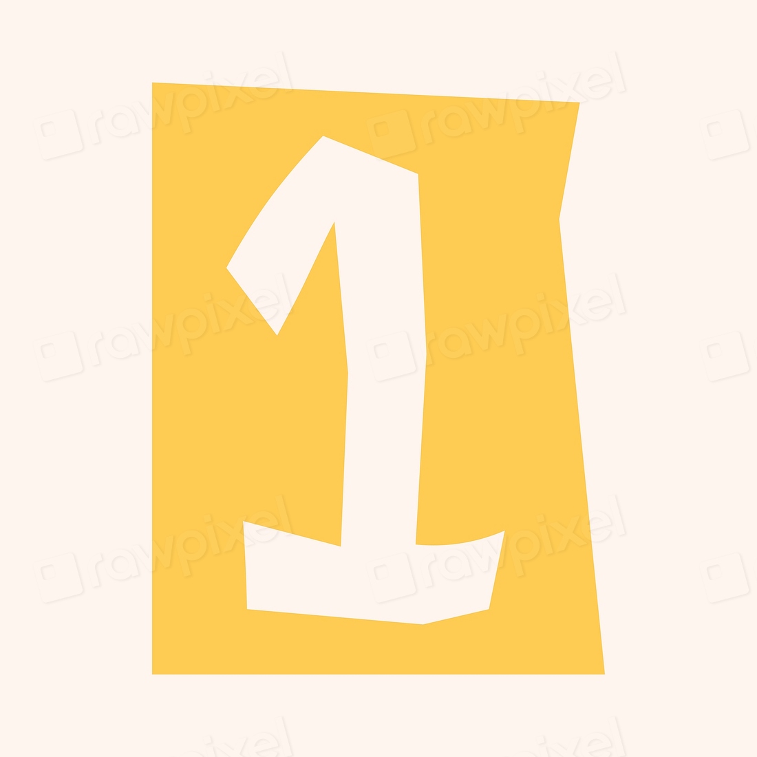 Number 1 font paper cut | Premium Vector - rawpixel