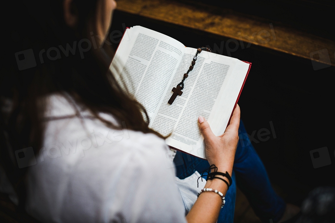 Woman reading Holy Bible | Premium Photo - rawpixel