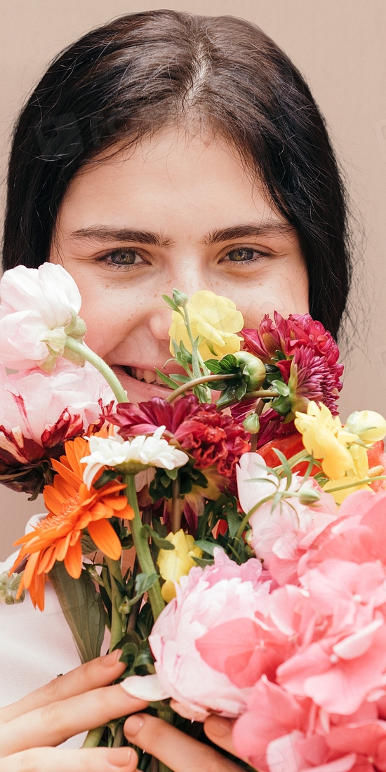 Beautiful young girl large pink | Premium Photo - rawpixel