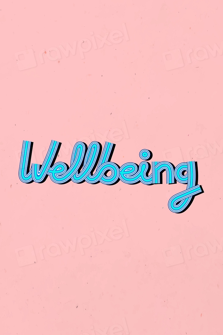 Retro wellbeing psd doodling lettering | Premium PSD - rawpixel