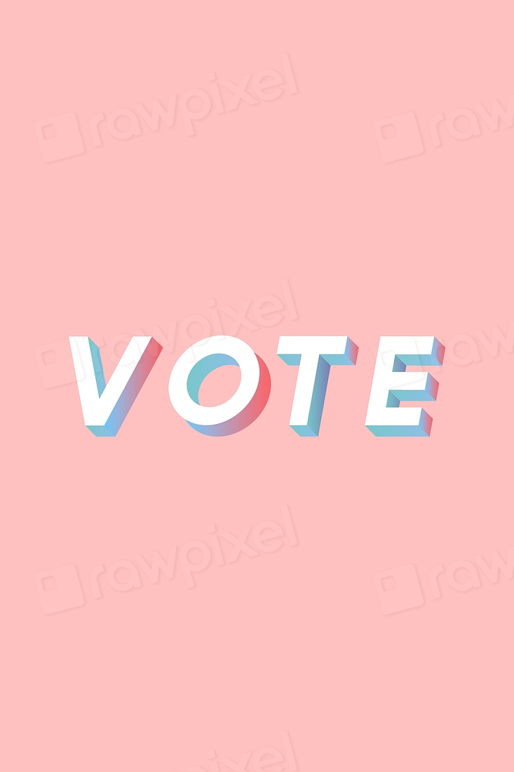 Vote text 3d effect gradient | Free Photo - rawpixel