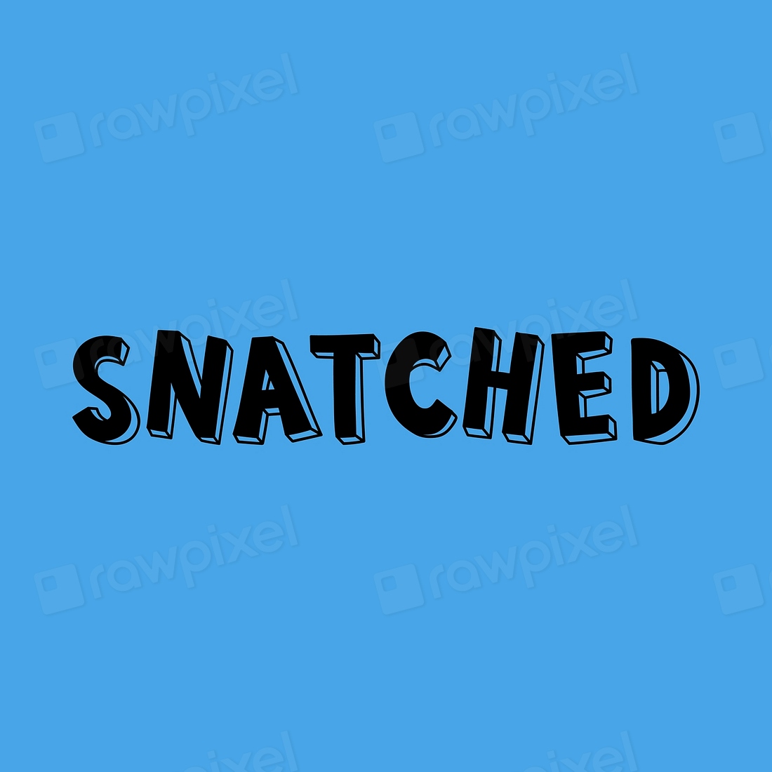 Snatched vector word art typography | Premium Vector - rawpixel