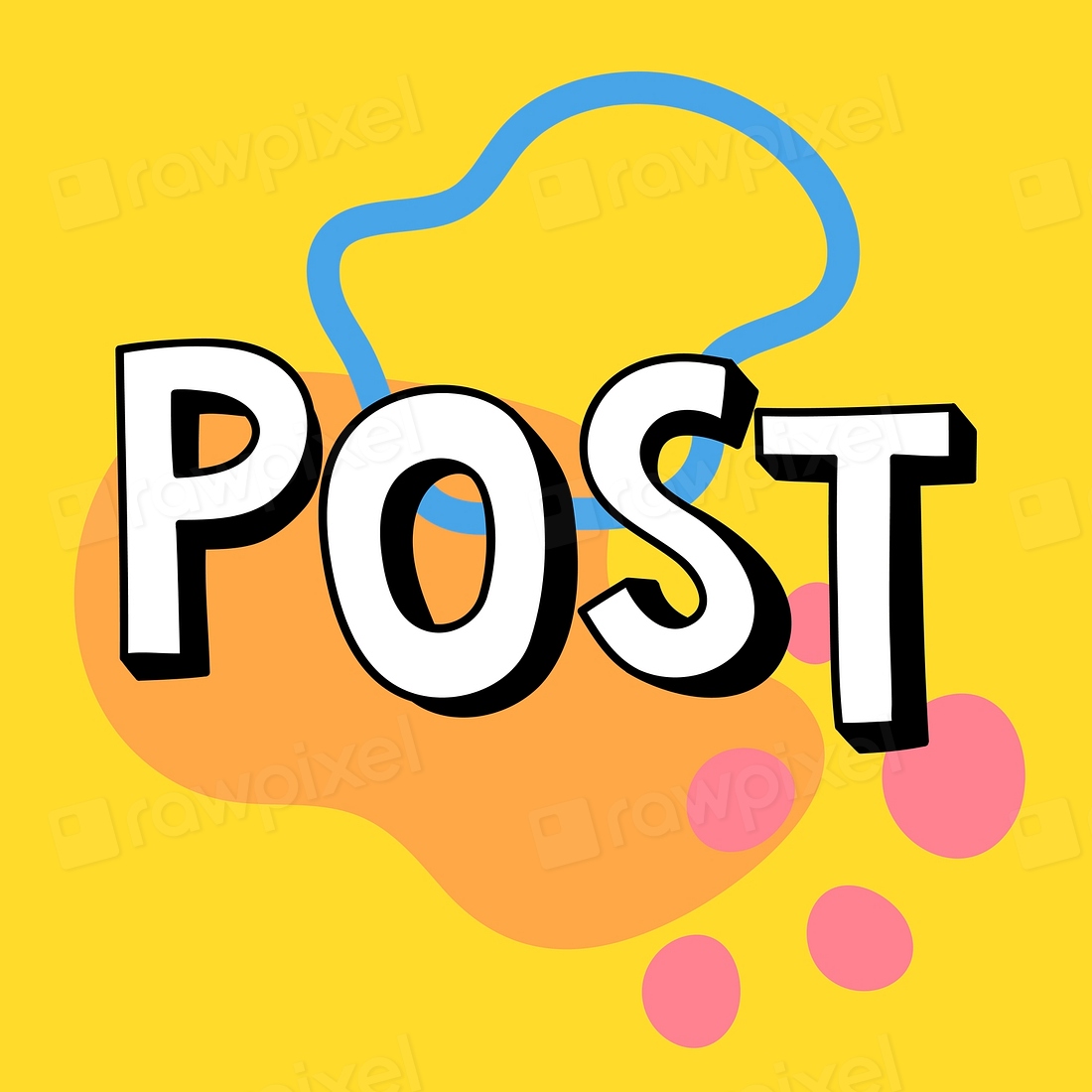 Post shadow font typography vector | Premium Vector - rawpixel