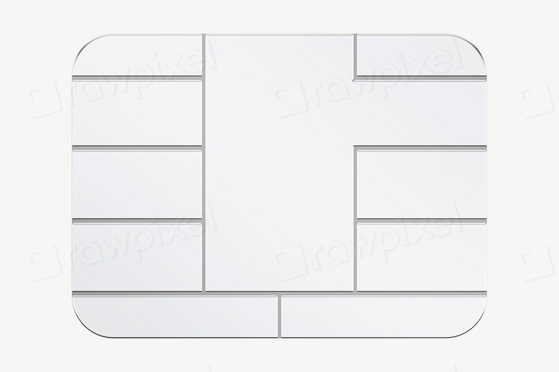 Silver credit card chip design | Premium PSD - rawpixel