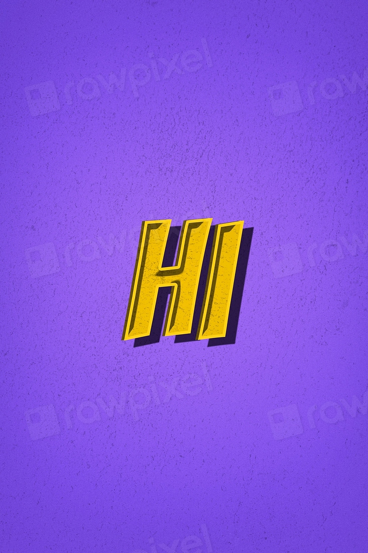 Hi word retro comic typography | Free Photo - rawpixel