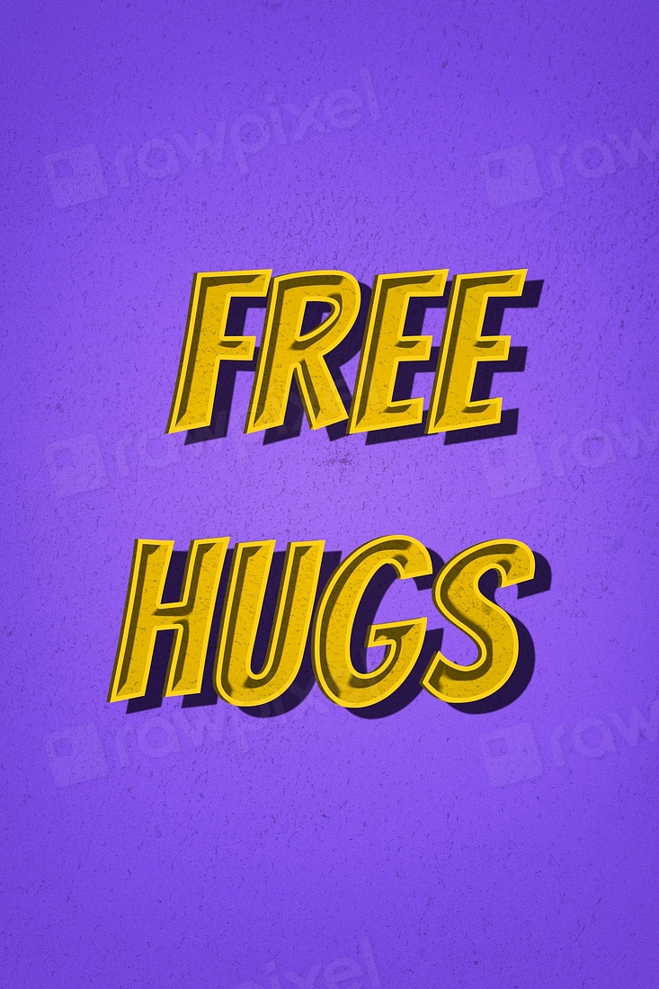 Free hugs retro comic typography | Free Photo - rawpixel