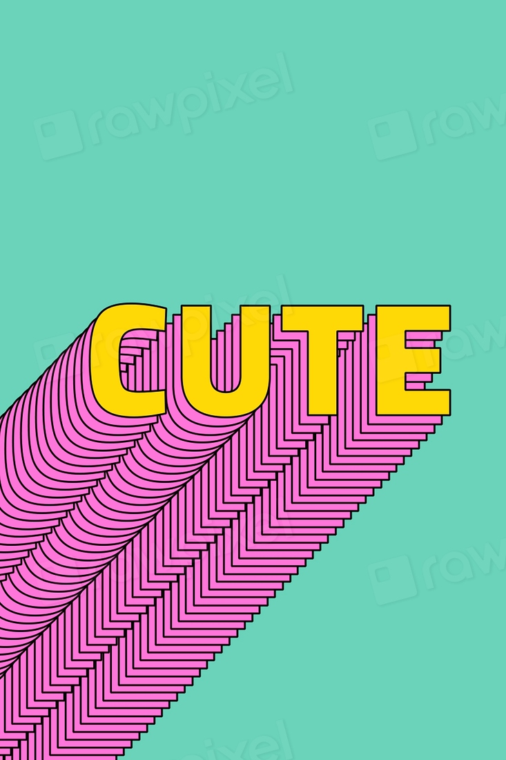 Cute layered typography retro word | Free Photo - rawpixel