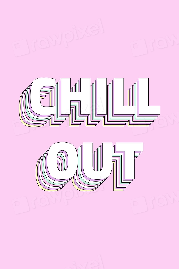 Text Chill layered typography retro | Free Photo - rawpixel