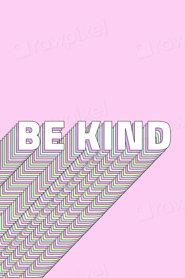 Be kind layered typography retro | Free Photo - rawpixel