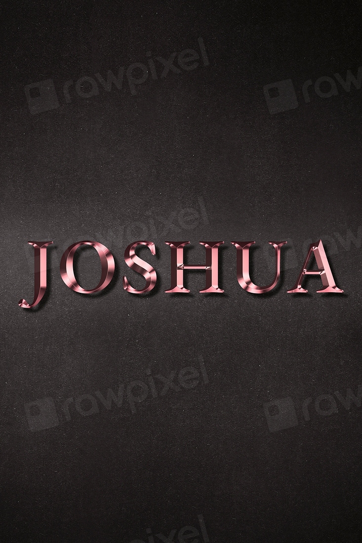 Joshua typography rose gold design | Free Photo - rawpixel