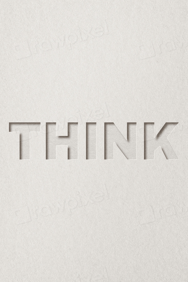 Paper cut 3d lettering think | Free Photo - rawpixel